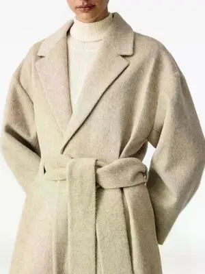 ISABELLE BLANCHE Fringe-trimmed Belted Coat