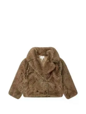Munthe Vestine Faux-fur Double-breasted Jacket - Brown