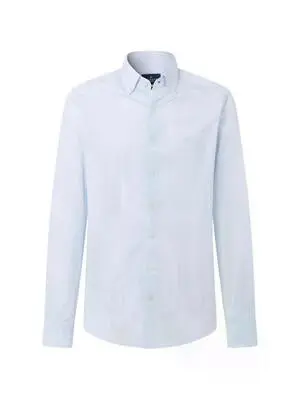 HACKETT  City Deck Striped Shirt - Blue
