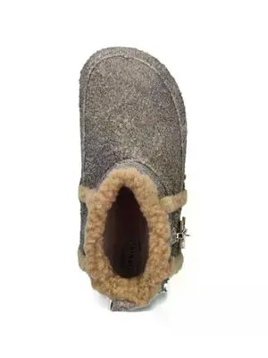 Inuikii Cozy Boot Denim Distressed Shearling-trim Boots