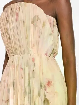 Magda Butrym Floral-print Pleated Midi Dress