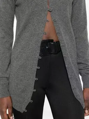 MUGLER Button-up High-neck Sweater