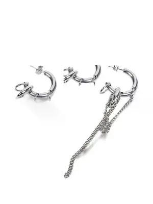 JUSTINE CLENQUET Nino Chain-link Earrings - Silver