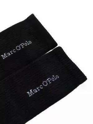 Marc O'polo Ribbed-knit Logo-print Socks