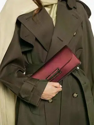 Victoria Beckham Dorian Satin-finish Clutch Bag