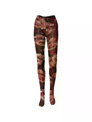 Dolce & Gabbana Floral-print Tights - Red