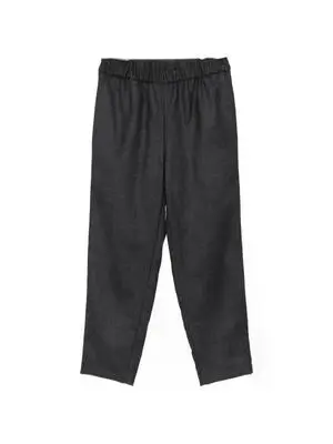 Comme Des Garçons Elasticated-waist Cropped Trousers - Grey