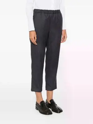 Comme Des Garçons Elasticated-waist Cropped Trousers