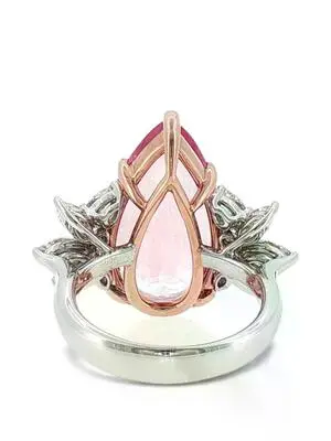 HYT JEWELRY Embellished Morganite And Diamond Ring