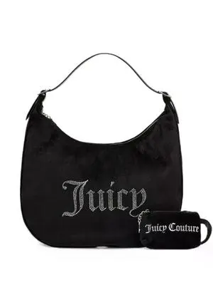 Juicy Couture Kimberly Rhinestone-embellished Logo-print Tote Bag - Black