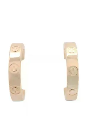 Cartier 2010s Mini Love Earrings - Pink