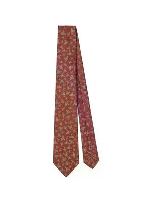 VIVIENNE WESTWOOD Orb-pattern Silk Tie - Brown