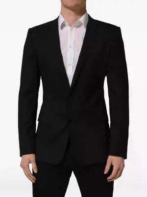 Dolce & Gabbana Single-breasted Wool Blazer - Black