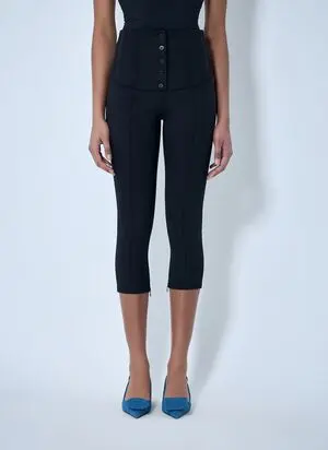 Jacquemus High-waisted Buttoned Cycling Pants - Black