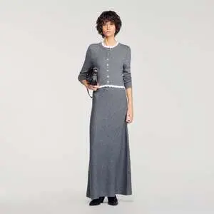 Sandro 2-in-1 Maxi Dress - Grey