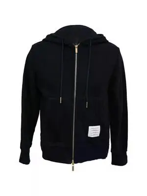 Thom Browne Loopback Zip-up Hoodie - Blue