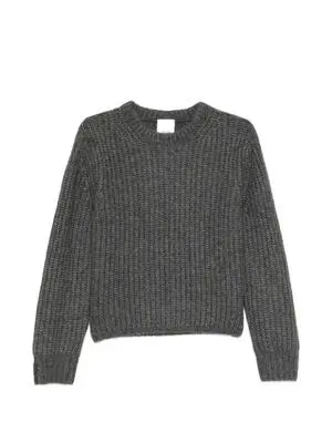 ALLUDE Ribbed-knit Sweater - Grey
