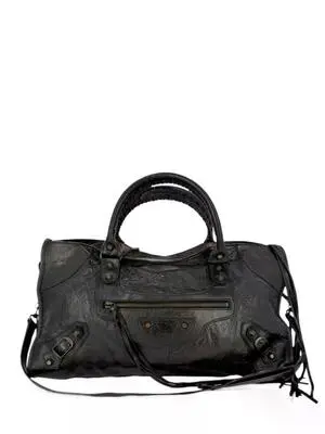 Balenciaga 2009 Giant Brogues Work Tote Bag - Black