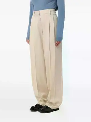 Brunello Cucinelli Pleated Wide-leg Trousers - Neutrals