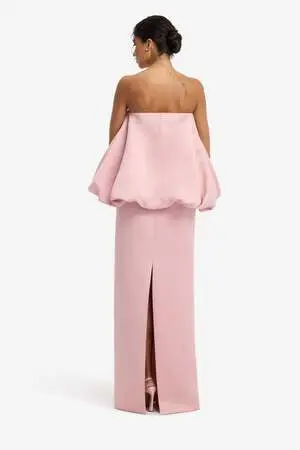 LEO LIN Paloma Embroidered Bustier Bubble Maxi Dress