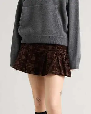 PAOLINA RUSSO Pleated Mini Skirt