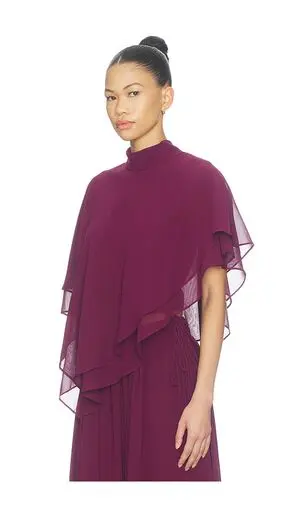Line & Dot Amorette Cape Style Top In Purple