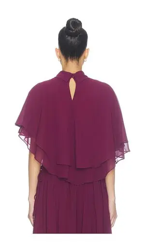 Line & Dot Amorette Cape Style Top In Purple