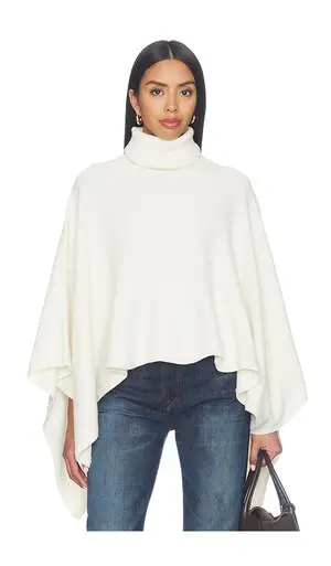 Line & Dot Orly Turtleneck Cape Sweater - Ivory