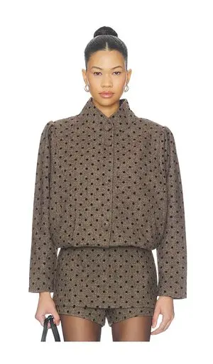 Line & Dot Millie Jacket In Brown - Brown Multi