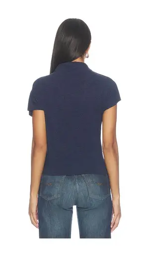 Line & Dot X Walker Draped Top - Navy
