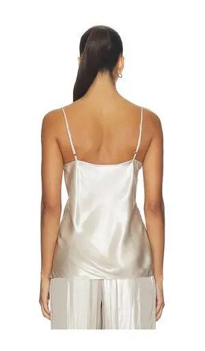 Sablyn Gloria V-neck Bias Cut Cami In Beige