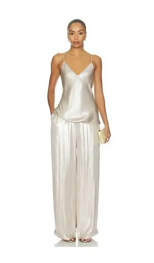Sablyn Gloria V-neck Bias Cut Cami In Beige