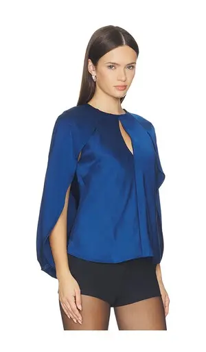 Simkhai Lauren Cape Top In Blue