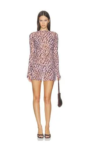 Bond Eye Gisele Midi Dress In Brown - Papillon