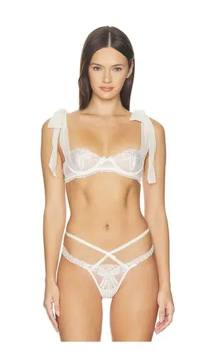 For Love & Lemons Blair Bow Underwire Bra