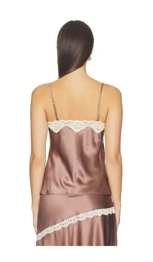LoveShackFancy Franna Top In Brown
