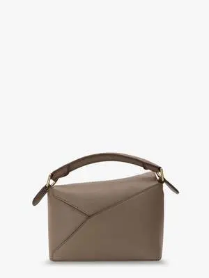 Loewe Puzzle Edge Mini Leather Handbag - Grey