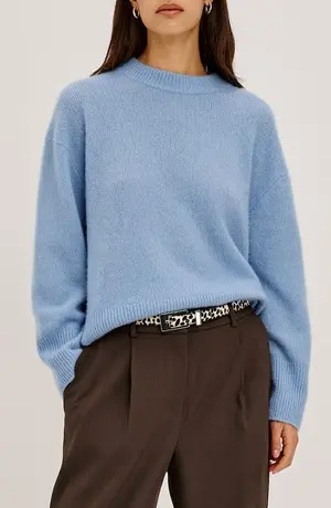 Rails Miranda Cashmere & Silk Sweater - Fjord Blue