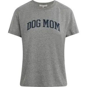 FAVORITE DAUGHTER The Dog Mom Tee - Heather Grey/navy