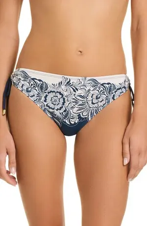 BLEU BY ROD BEATTIE Adjustable Side Hipster Bikini Bottoms - Midnight