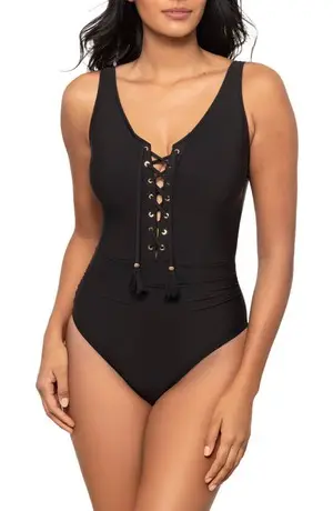 Magicsuit Bronte Lace-up One-piece Swimsuit - Black