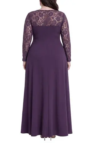 STANDARDS & PRACTICES Lace Sleeve Maxi Dress