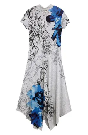 Desigual Mock Neck Asymmetrical Dress