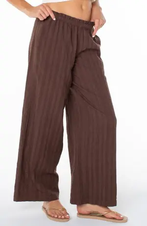 Roxy Offshore Wide Leg Cotton Pants