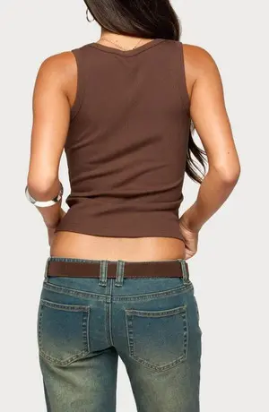 EDIKTED Isabella Studded Tank Top