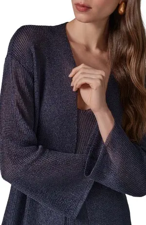 Donna Karan New York Metallic Cardigan