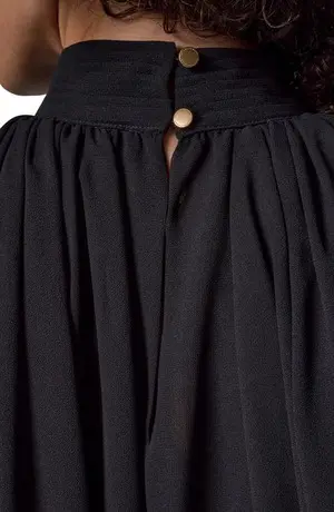Donna Karan New York Scarf Detail Mock Neck Top