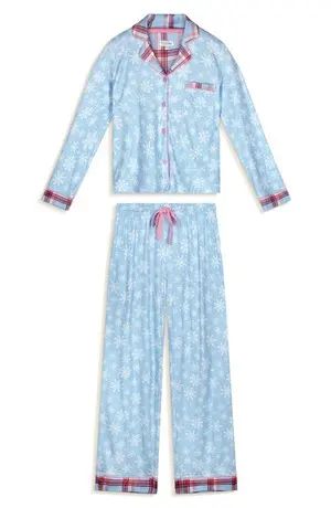 PJ Salvage Plaid About You Pajamas - Cloud Blue