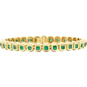 NIGHTHORSE Tennis 18k Gold Bracelet - Emerald