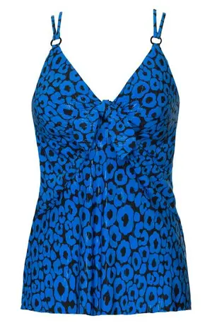 Magicsuit Akikio Tie Front Full Coverage Tankini Swim Top